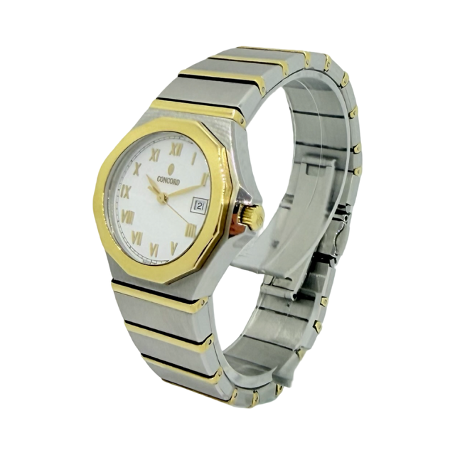 Concord Mariner SG 500 18K Gold and Steel Mother-of-Pearl Dial 30mm 15 ...