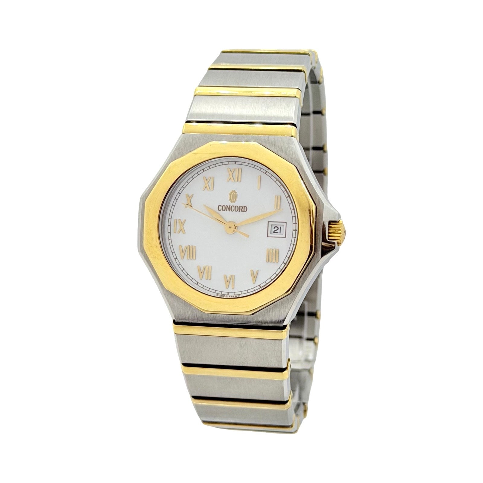 Concord Mariner SG 500 18K Gold and Steel Mother-of-Pearl Dial 30mm 15 ...